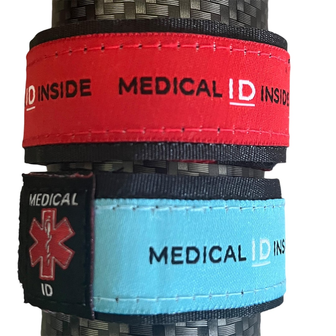 Kid, Youth, Small Adult Medical Alert ID Nylon Adjustable Bracelet Red ...