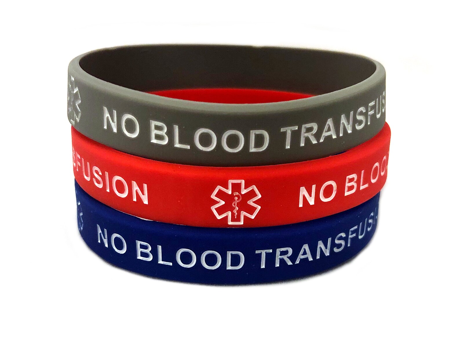No Blood Transfusion Silicone Adult Medical Alert Bracelets - Etsy ...