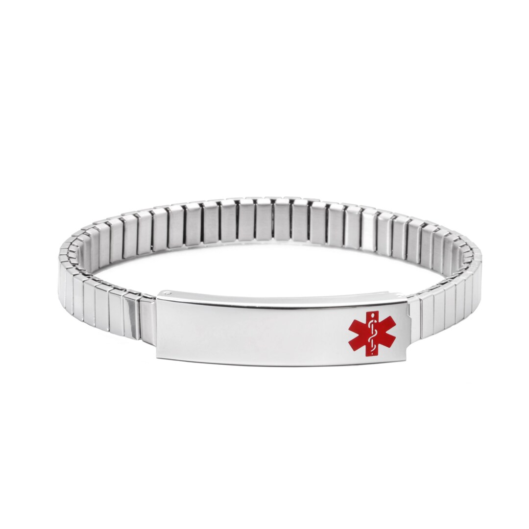 Custom Engrave! Medical Alert ID Women's Stainless Expansion Bracelet ...