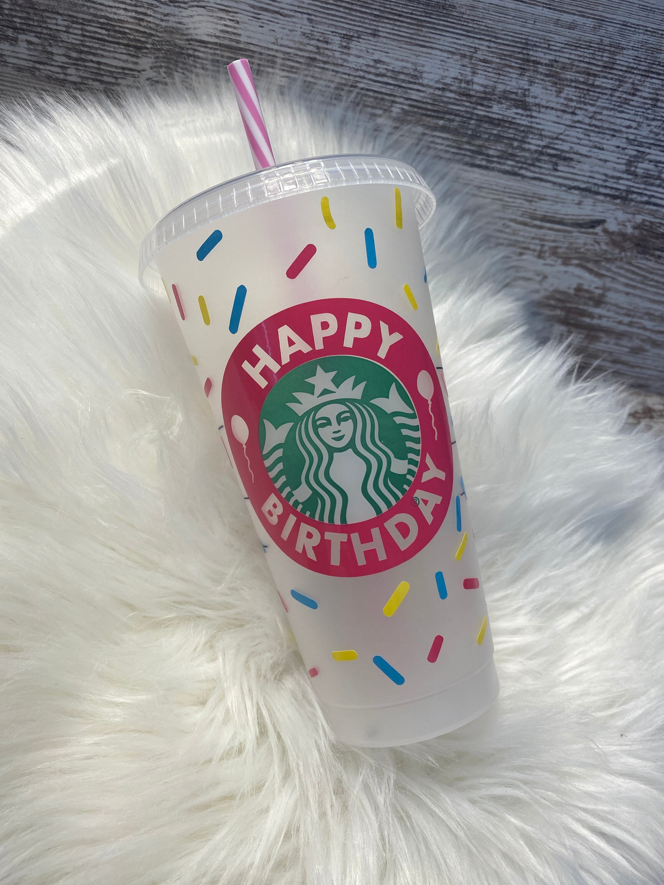 Custom Happy Birthday Starbucks Cup Etsy