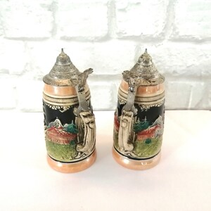 Beer Mug Beer Stein Set of 2 Vintage Collectible German Beer Stein ...