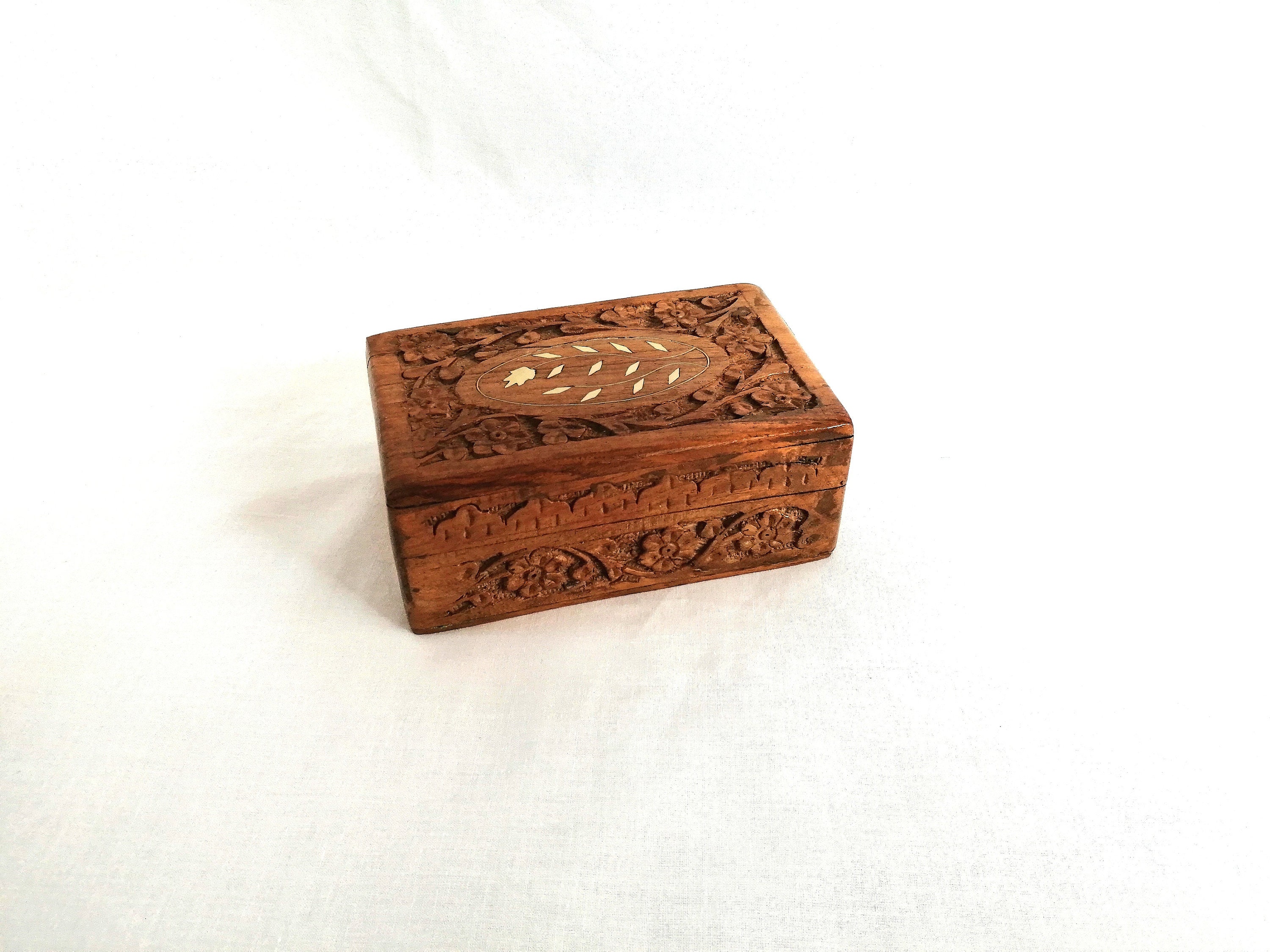 Wooden Box Rustic Decor Keepsake Box Jewelry Box Storage 50th | Etsy