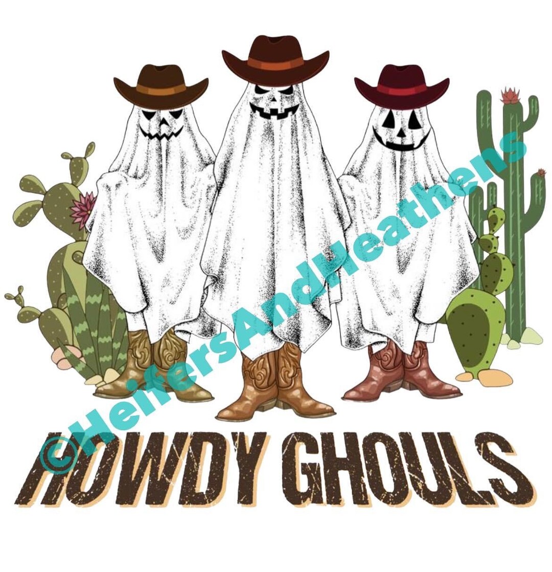 Howdy Ghouls Western Halloween Png - Etsy