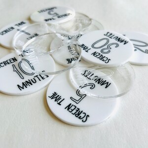 Screen Time Tokens for Kids & Toddlers / Phone, Tablet Tracker Tokens ...