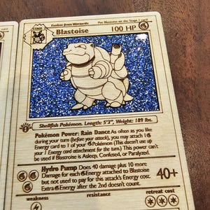 Custom Wooden Pokemon Cards - All Fossil, Base Set, and Jungle Cards ...
