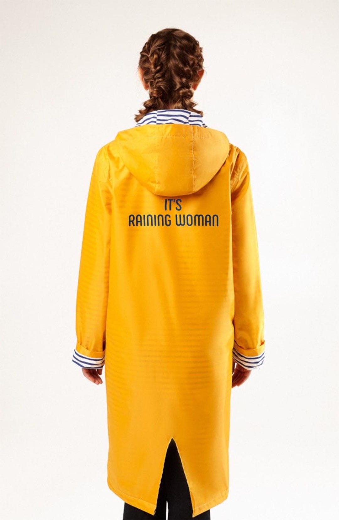 Rubberized Long Raincoat - Etsy