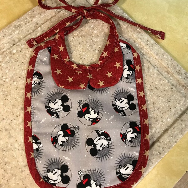 Mickey Mouse Bib - Etsy