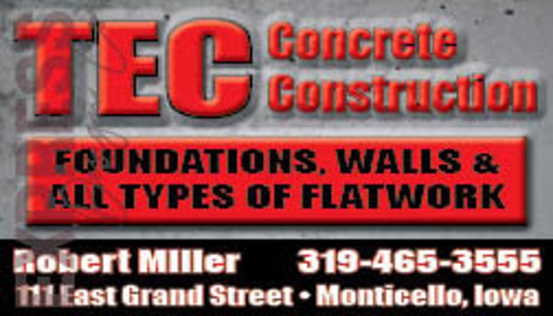 Customized Personalized Concrete Construction Business Cards FREE ...