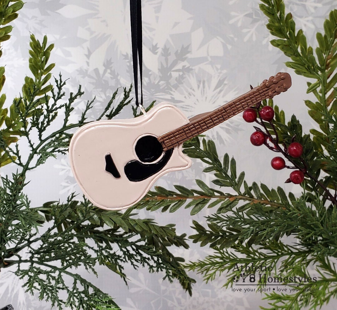 Guitar Acoustic Christmas Ornament / Country Music Decoration / Musical ...
