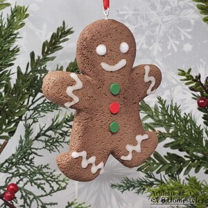 Gingerbread Man Ornament / Fake Christmas Baking Decoration Artificial ...