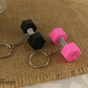 Dumbbell Keychain - Gym Bag Charm - Bodybuilder Accessory - Powerlifter ...