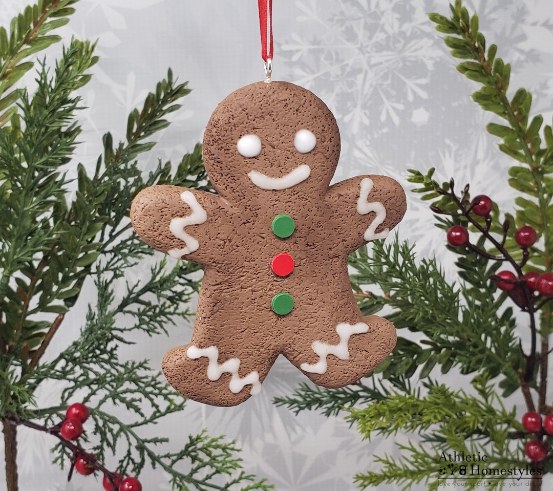 Gingerbread Man Ornament / Fake Christmas Baking Decoration Artificial ...