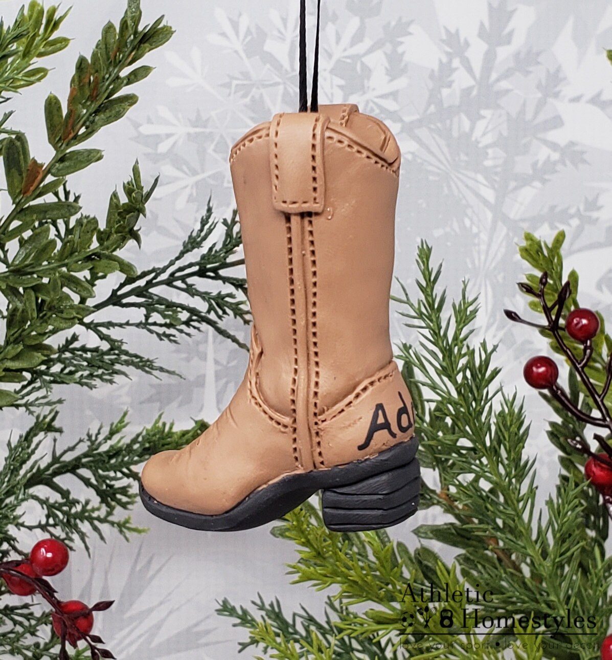 Cowboy Boot Ornament / Cowgirl Ornament / Horse lover gift / | Etsy