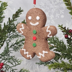 Gingerbread Man Ornament / Fake Christmas Baking Decoration Artificial ...