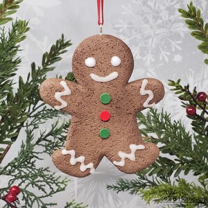 Gingerbread Man Ornament / Fake Christmas Baking Decoration Artificial ...