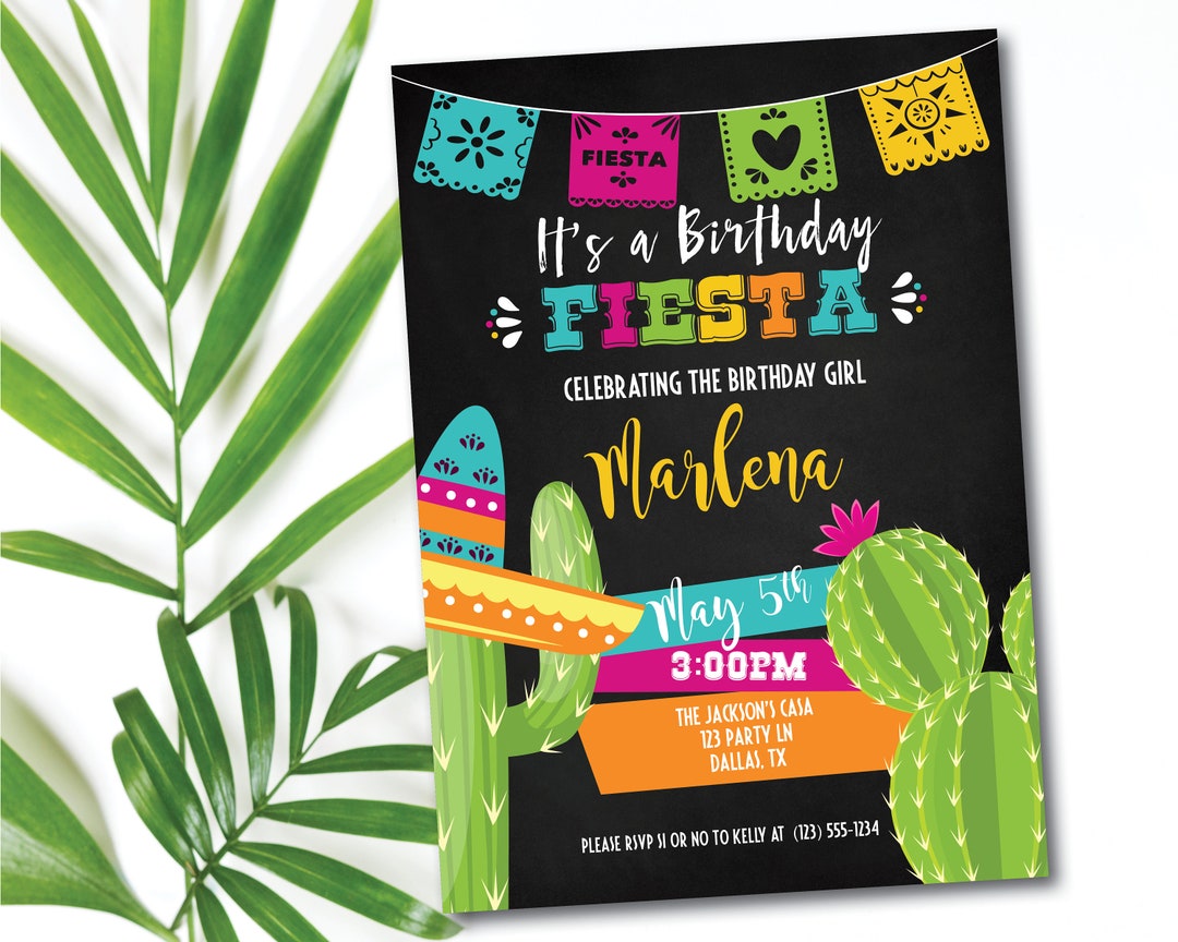 BIRTHDAY FIESTA INVITE Boy or Girl Mexican Fiesta Birthday - Etsy España