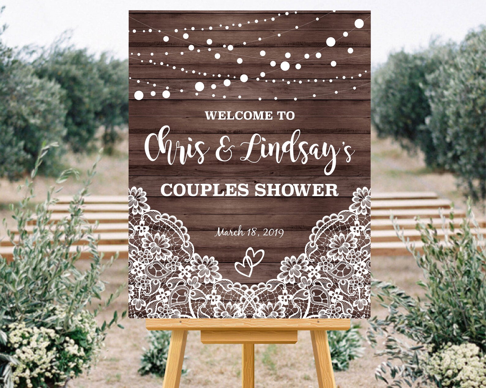 RUSTIC WELCOME SIGN, Couples Shower Welcome Sign, Wedding Welcome Sign ...