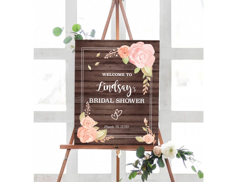 RUSTIC WELCOME SIGN Bridal Shower Welcome Sign Couples - Etsy