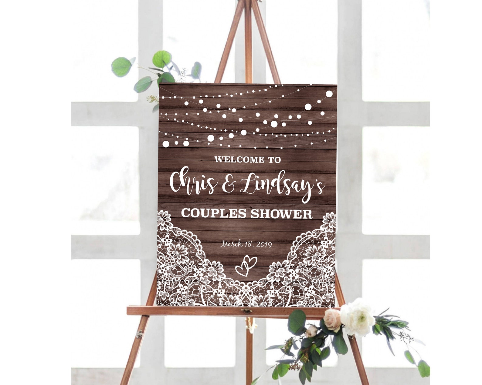 RUSTIC WELCOME SIGN, Couples Shower Welcome Sign, Wedding Welcome Sign ...