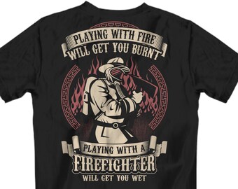Adult fireman shirt | Etsy