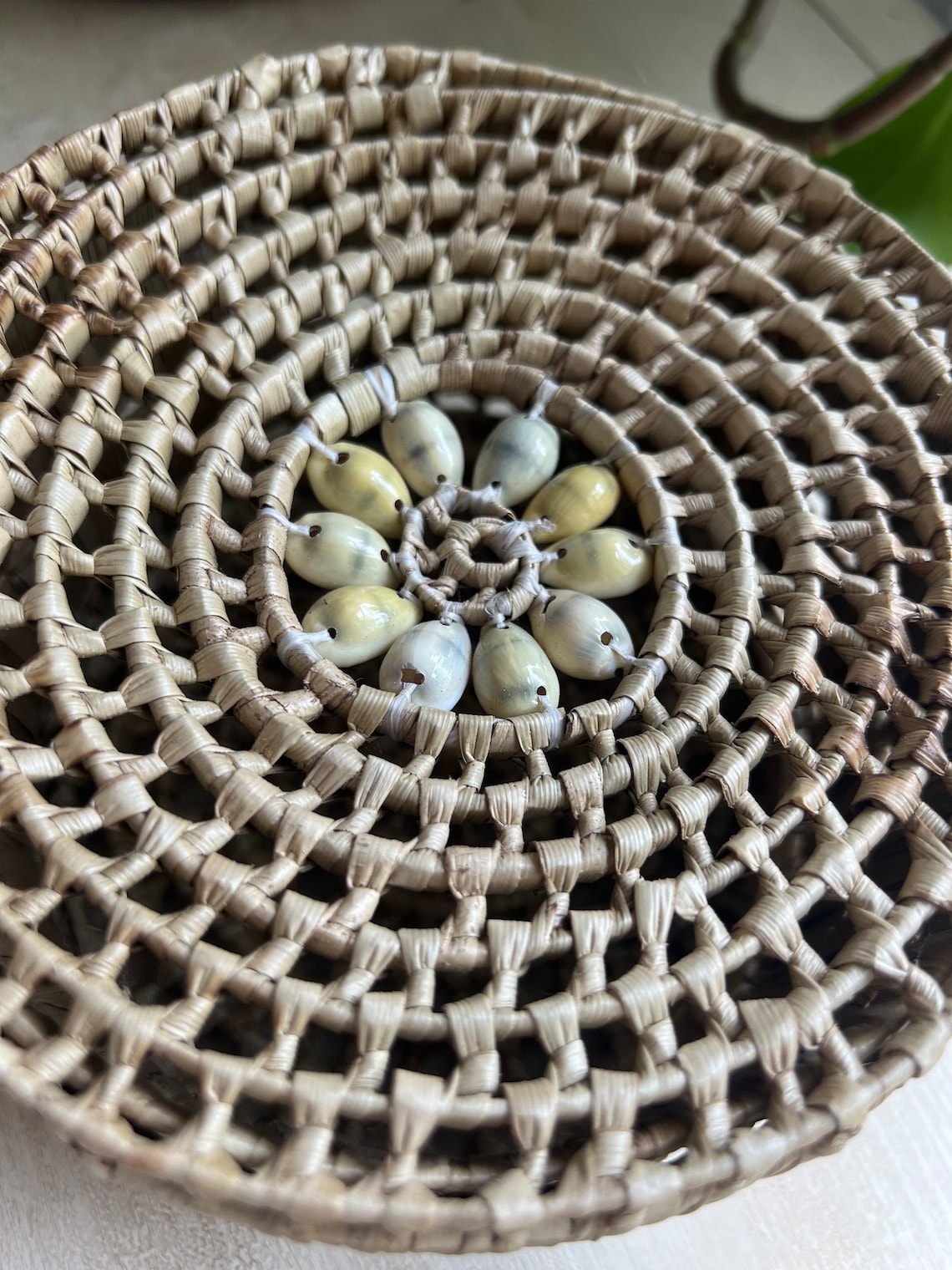 Set of 2 Vintage Wicker Cowrie Shells Woven Sweetgrass Baskets Trinket Basket Free Shipping - Etsy