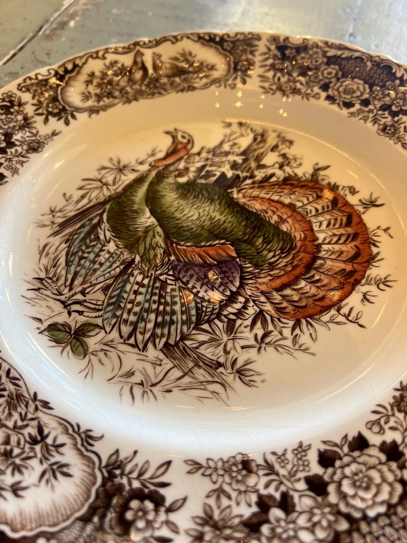 Made in England / Vintage Johnson Brothers / WILD TURKEYS BROWN native ...