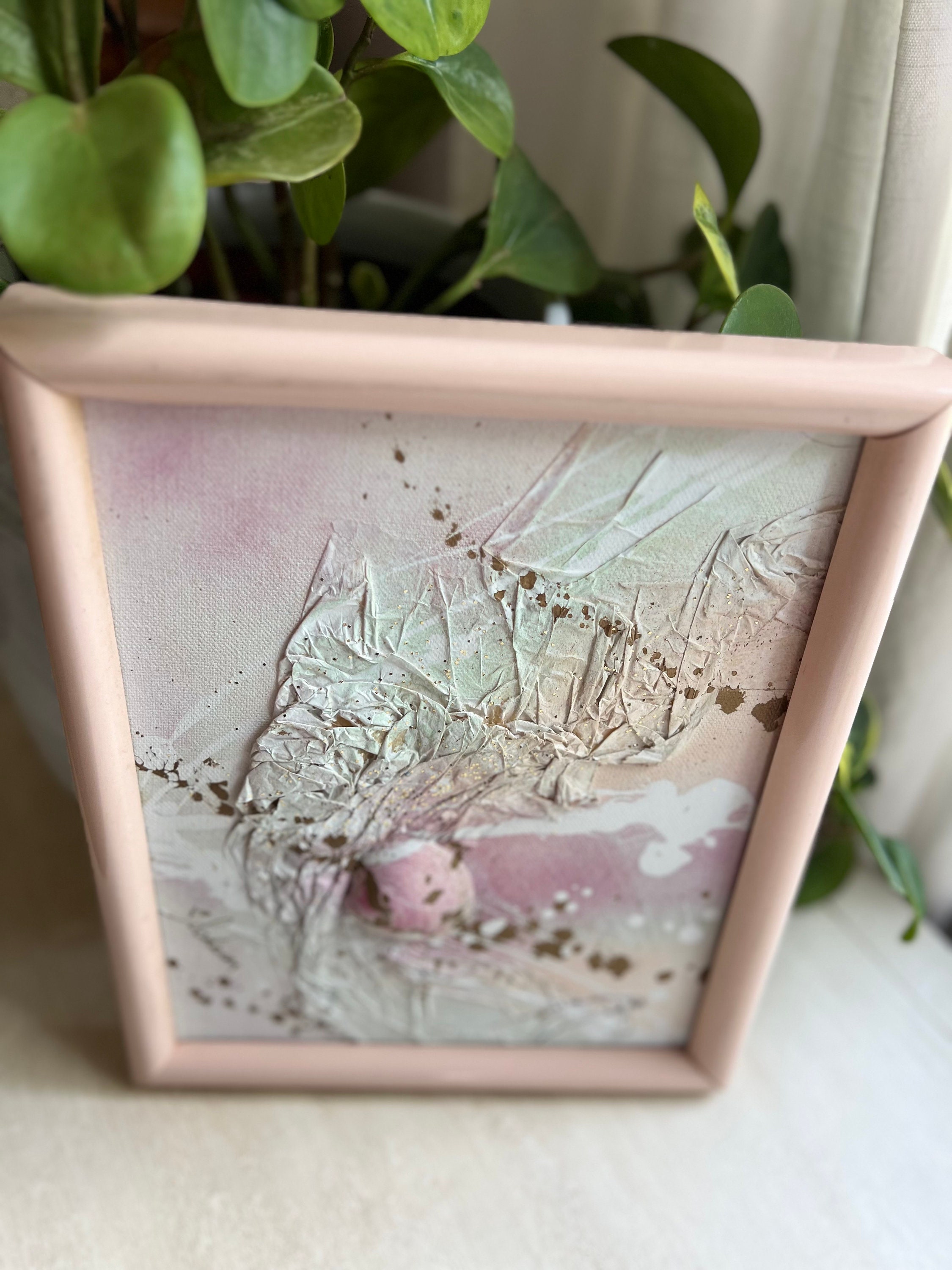 Vintage Pink Coquette 1980s Abstract Painting / Pink Wall Art ...