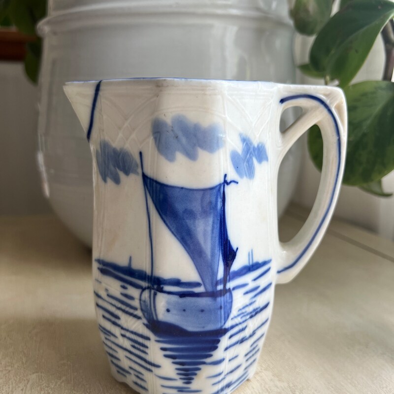 Flow Blue Pitcher - Etsy