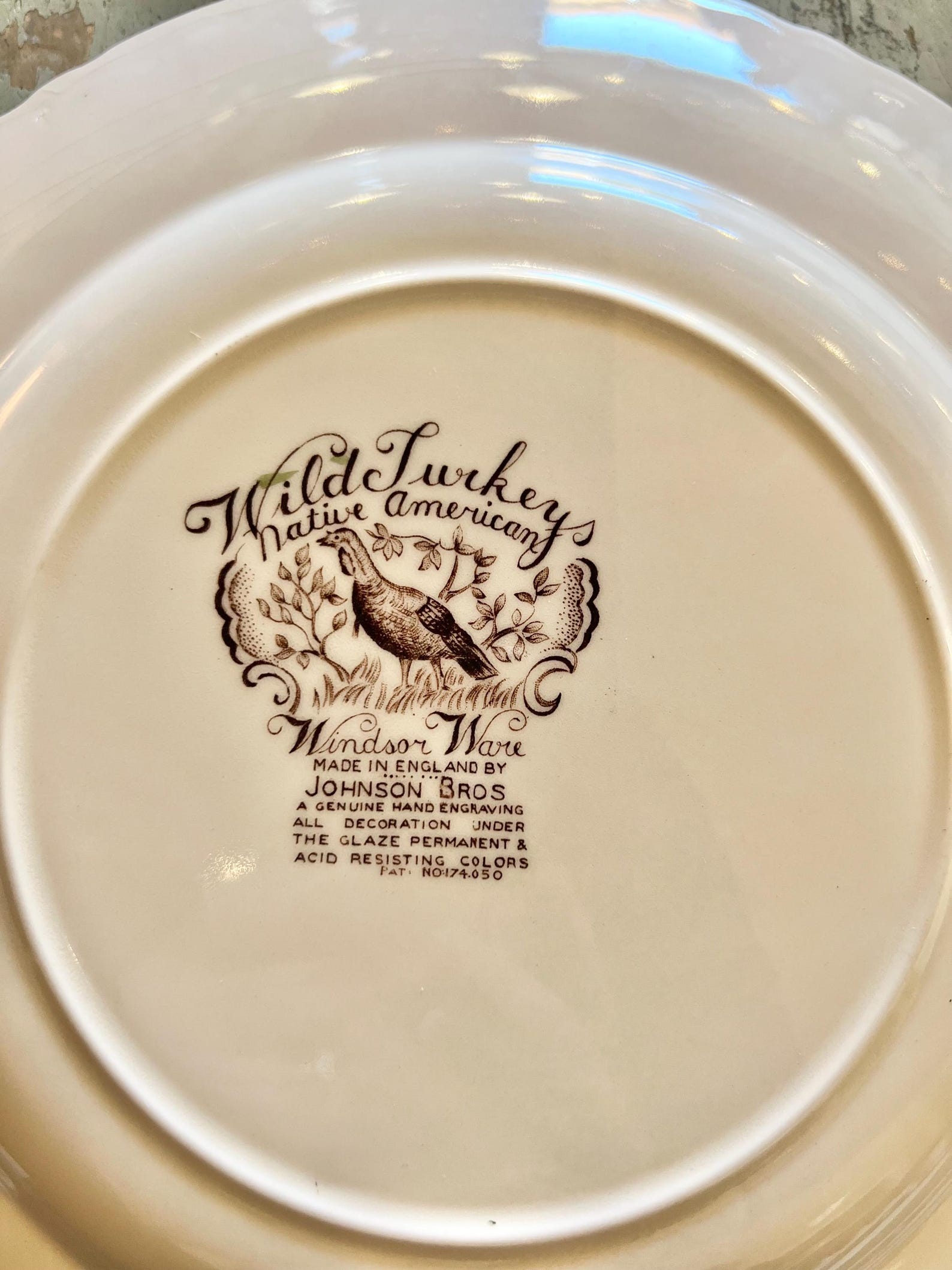 Made in England / Vintage Johnson Brothers / WILD TURKEYS BROWN native ...