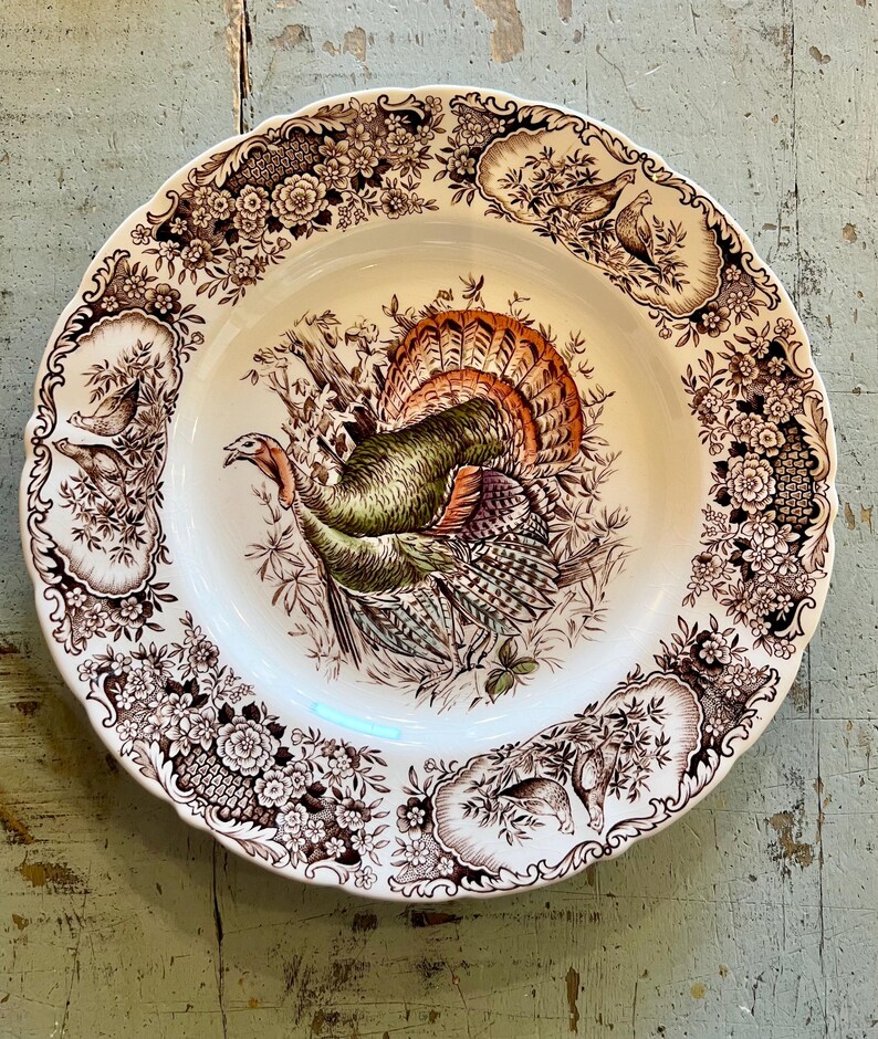 Made in England / Vintage Johnson Brothers / WILD TURKEYS BROWN native ...