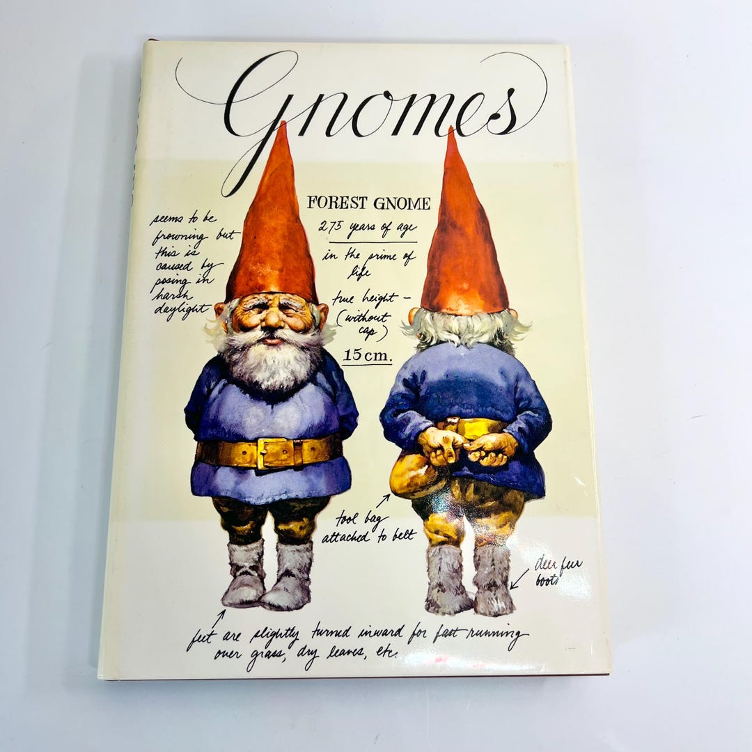 Vintage "gnomes" Book by Wil Huygen, Illustrated by Rien Poortvliet ...
