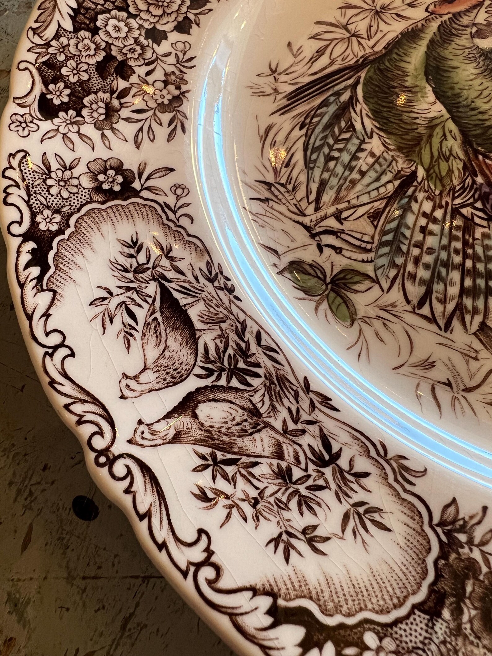 Made in England / Vintage Johnson Brothers / WILD TURKEYS BROWN native ...