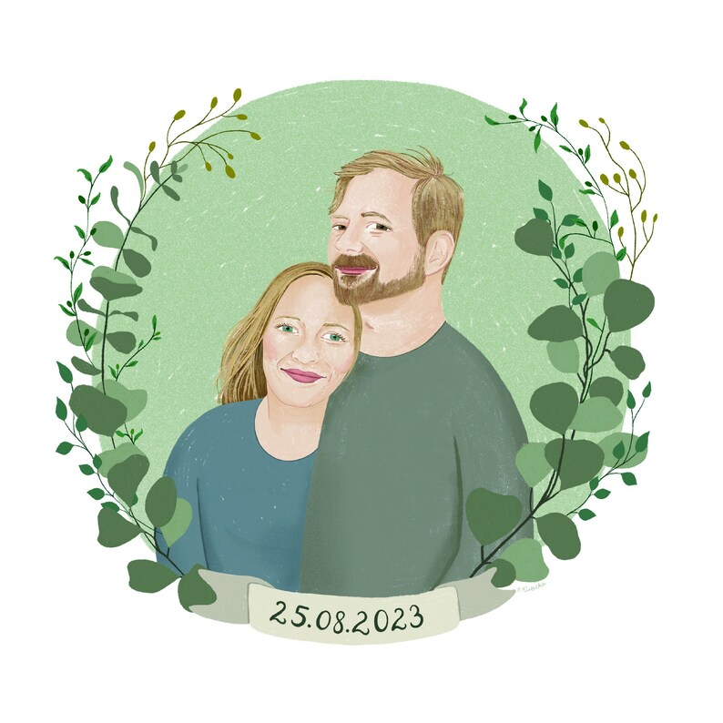 Personalized Portrait Custom Printable Couple Illustration - Etsy