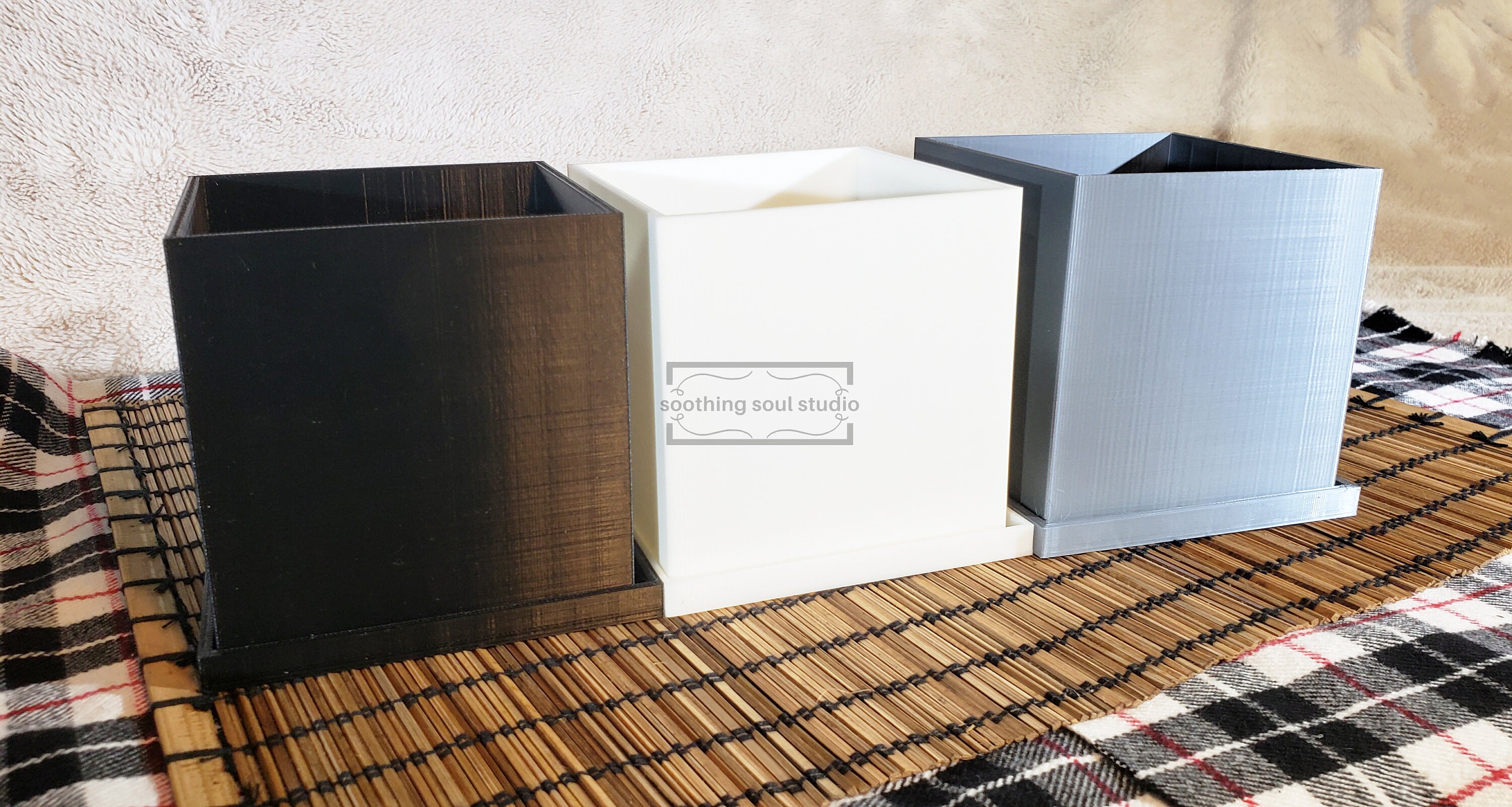 Cubic Contemporary Planter, Geometric Succulent Plant Pot, Indoor ...
