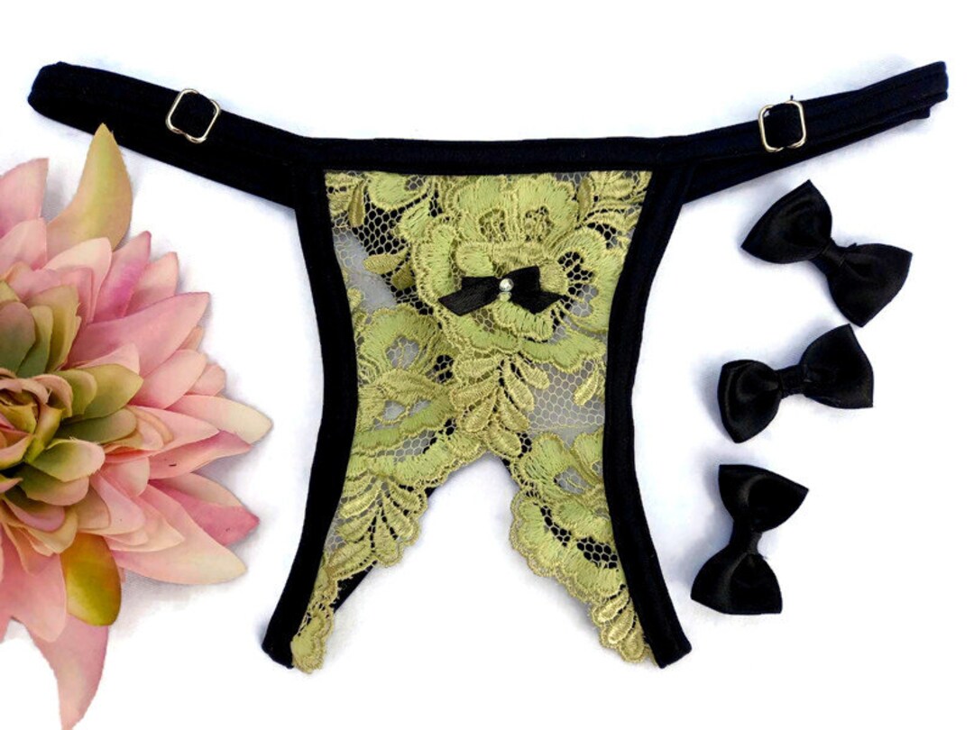 Sexy See Through Lace Crotchless G String Crotchless Panties - Etsy Hong Kong