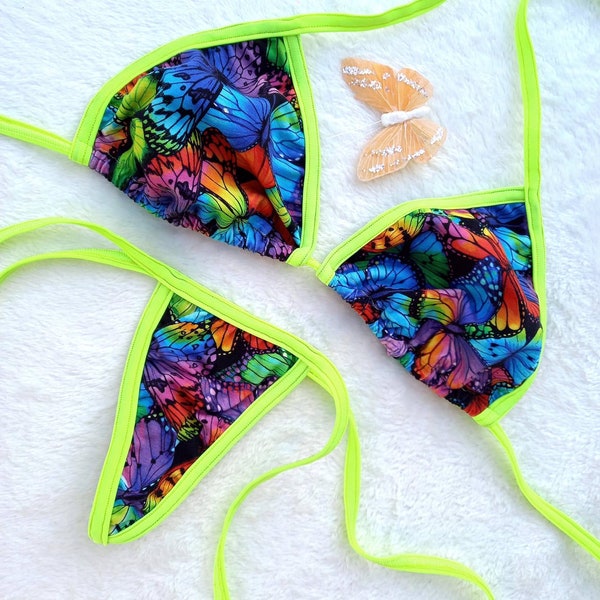 Tiny Triangle Bikini - Etsy