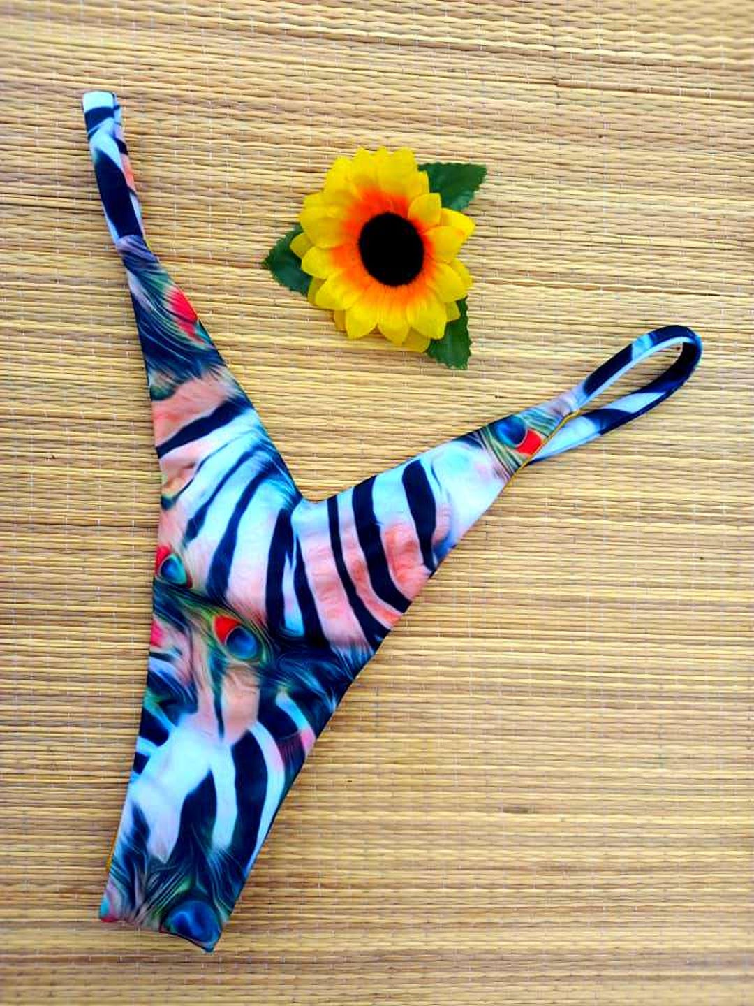 Zebra Peacock High Cut Thong – Seamless String Exotic Lingerie ...
