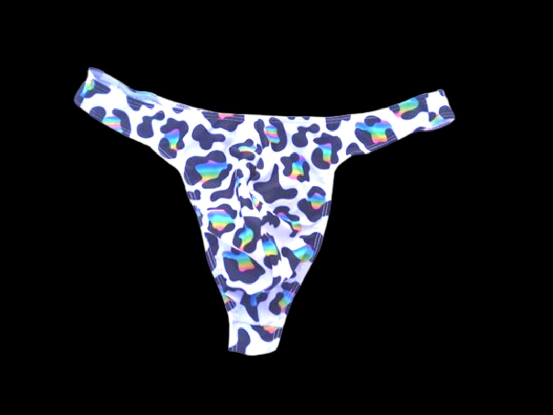 Neon Ocelot Men's Swim Thong – Wild Animal Print Micro Bikini for Him ...