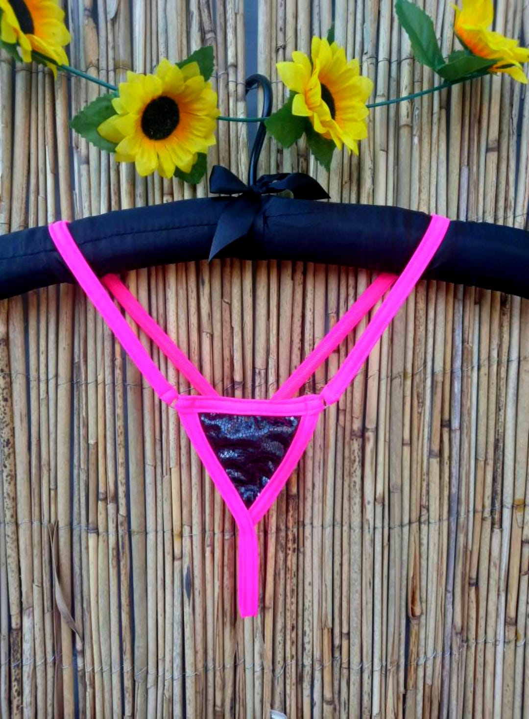 Black Holographic Micro String Thong T-stringy-thong G-string - Etsy