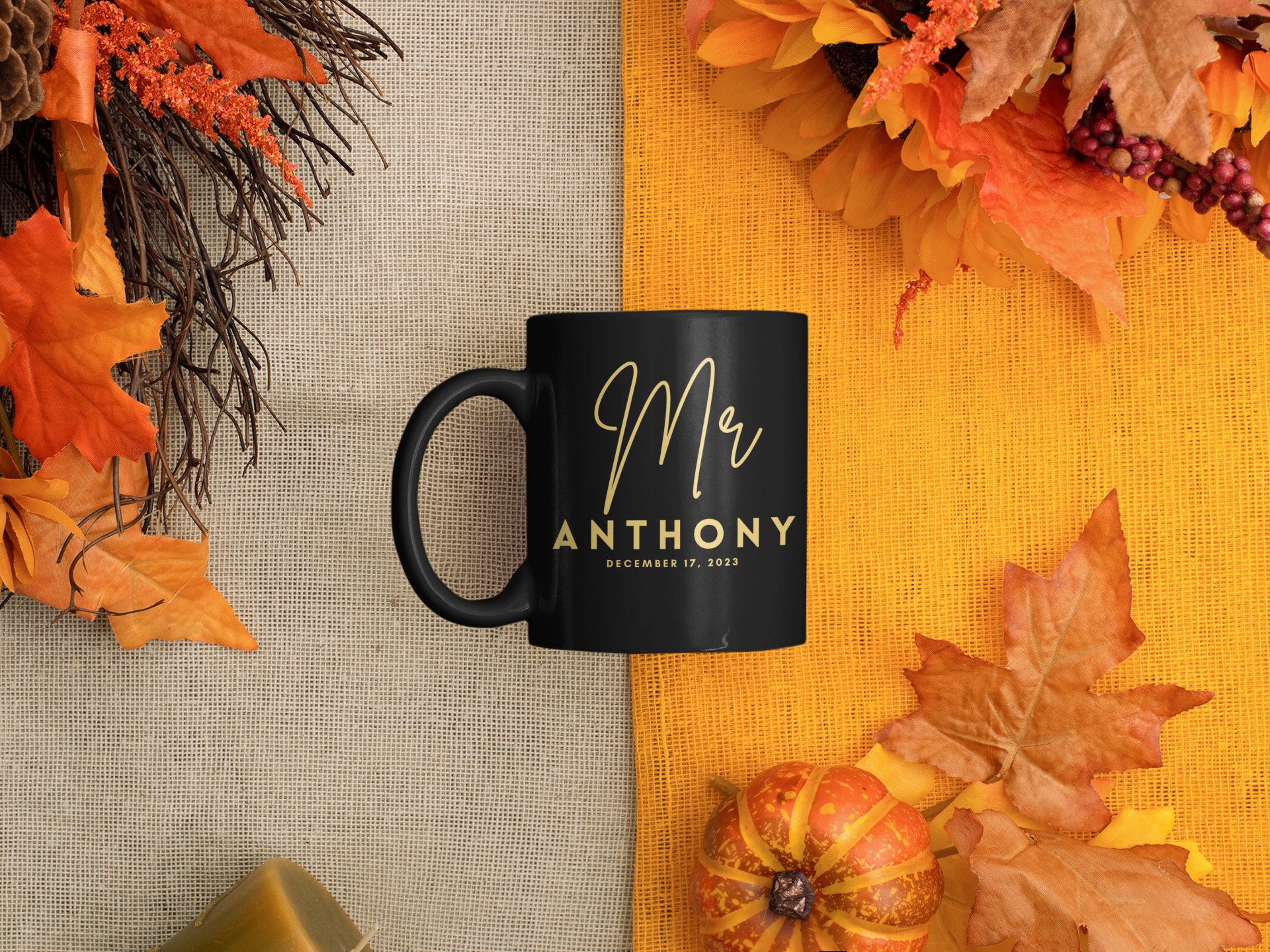 Mr and Mrs Anniversary Mugs, Custom Couples Coffee Mug, Mr and Mrs Mug ...