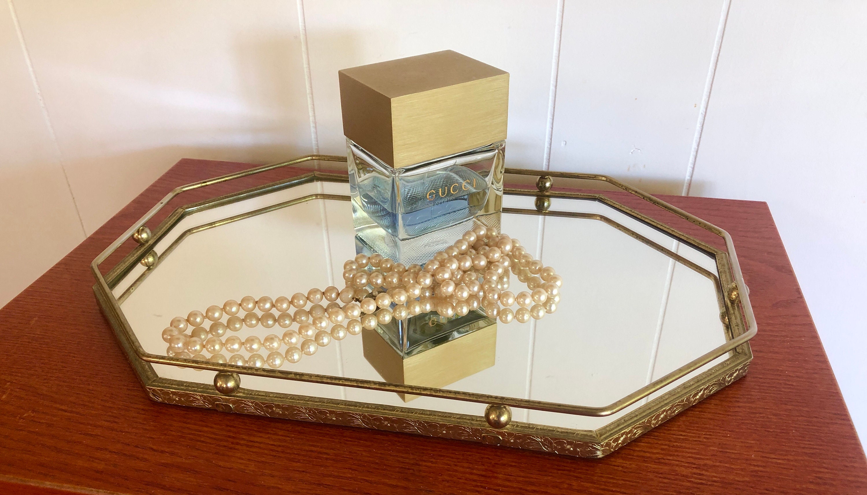 Octagonal Mirror Tray Hollywood Regency Style, Vintage - Etsy