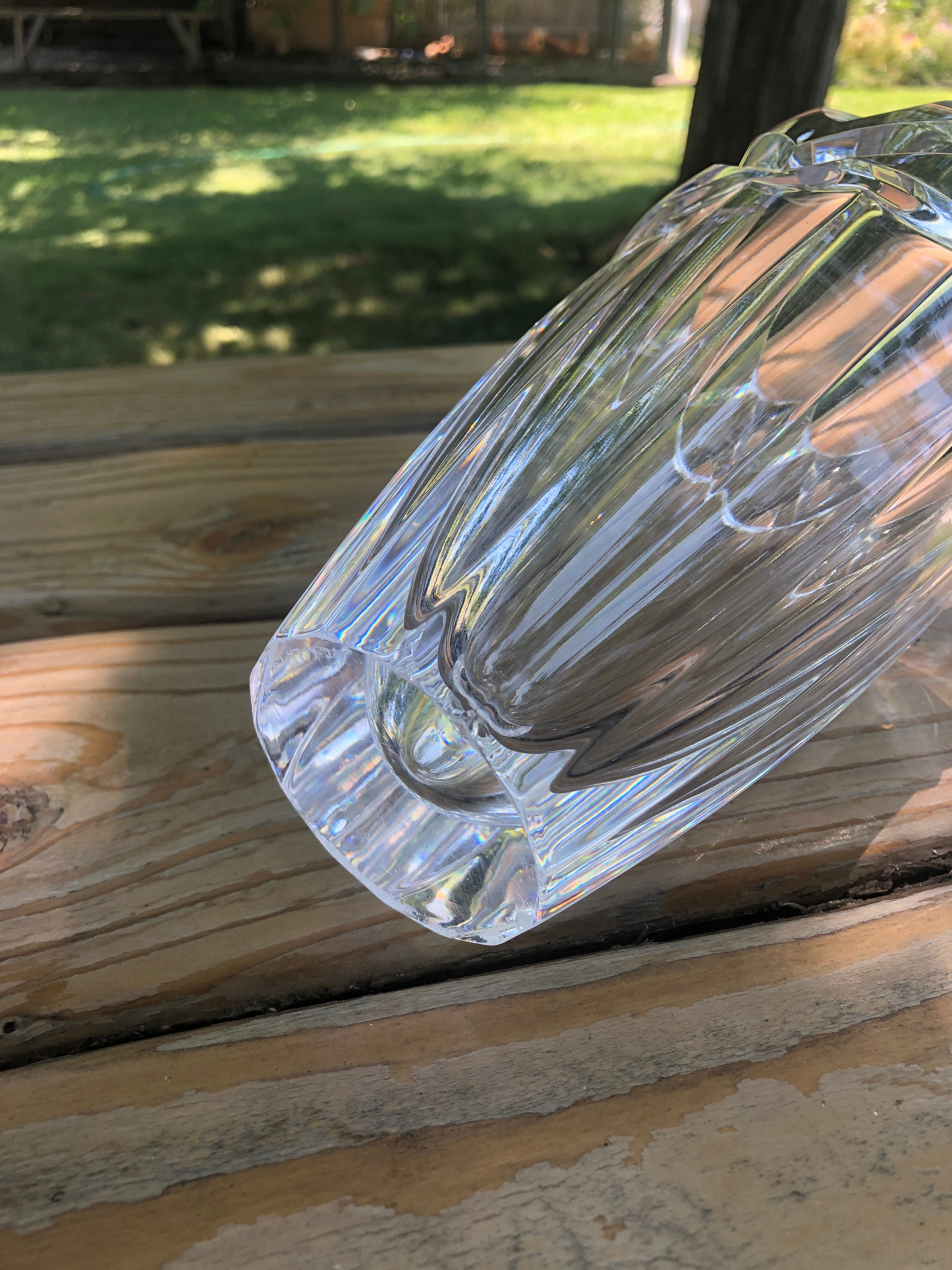 Orrefors Sweden Crystal Flower Vase Vintage Signed - Etsy