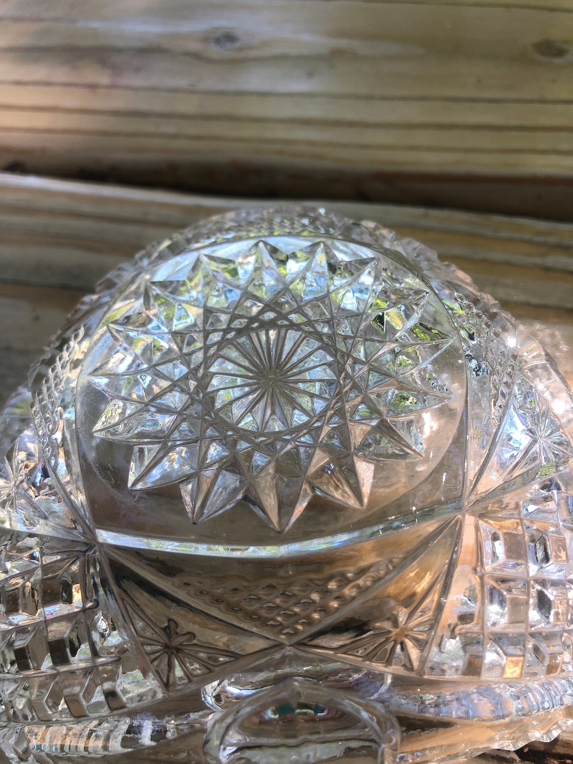 EAPG Glass Jagged Edge Nappy Bowl With Handle 30's - Etsy