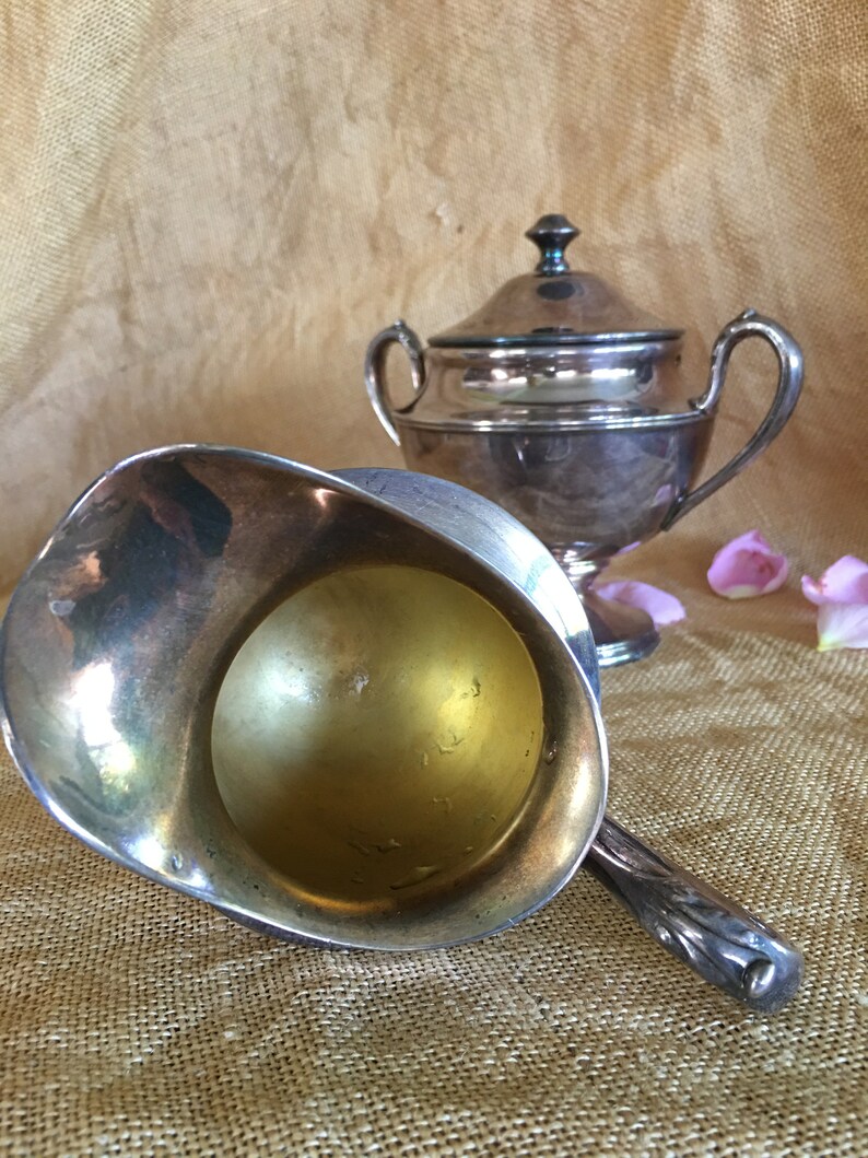 Antique Mid Sil Craft EPNS Silver Plated Creamer and Sugar Bowl - Etsy