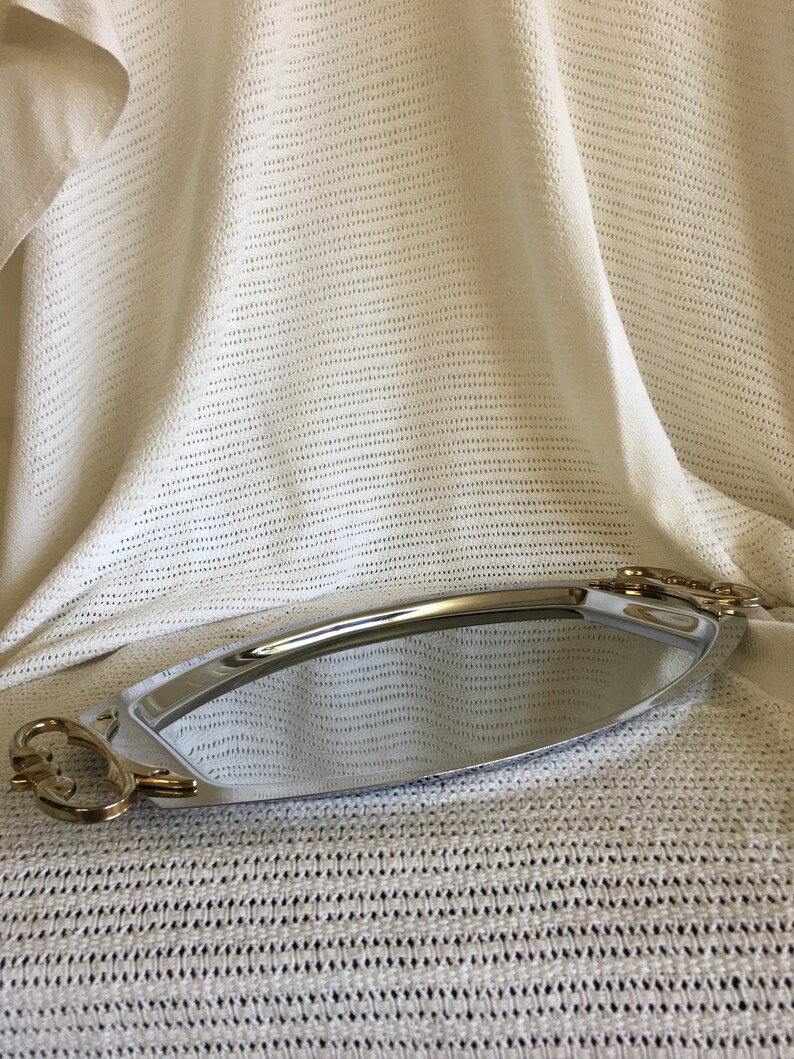 Mid Century Chrome Tray by Kromex - Etsy