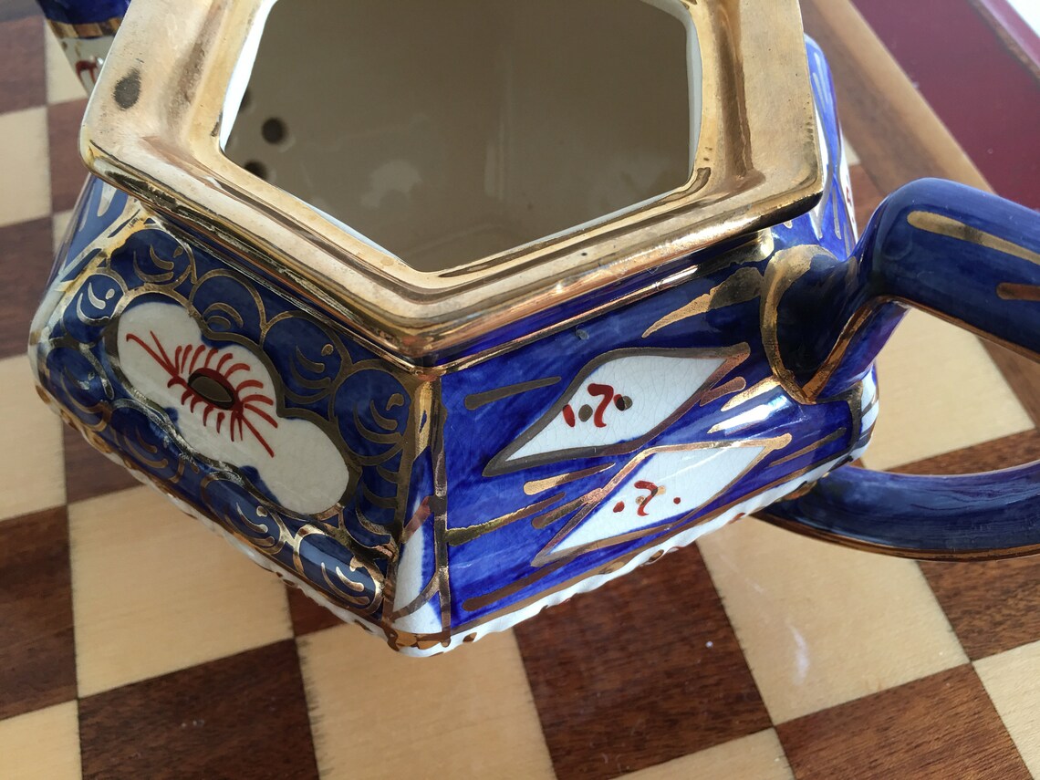 30's Gaudi Welsh Imari Teapot England - Etsy