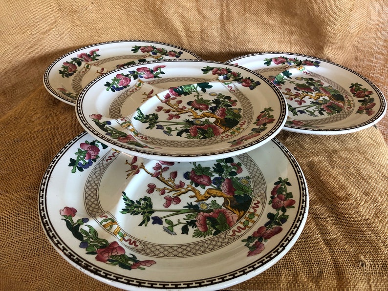 4 Booths Indian Tree Grill Plates England, 50s - Etsy