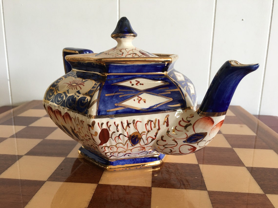 30's Gaudi Welsh Imari Teapot England - Etsy