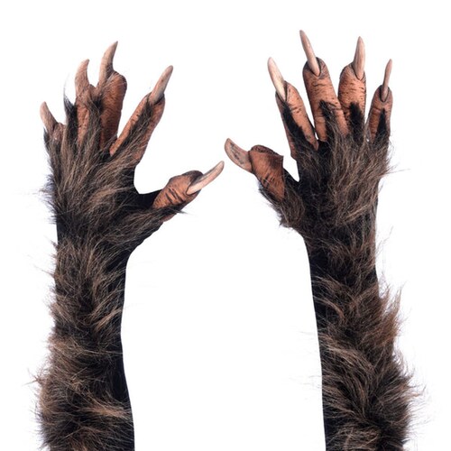 Brown Werewolf Beast Claws Hands Adult Halloween Hand Made USA - Etsy