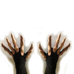 Long Finger Evil Witch Hands Flesh Claws Adult Halloween Costume ...